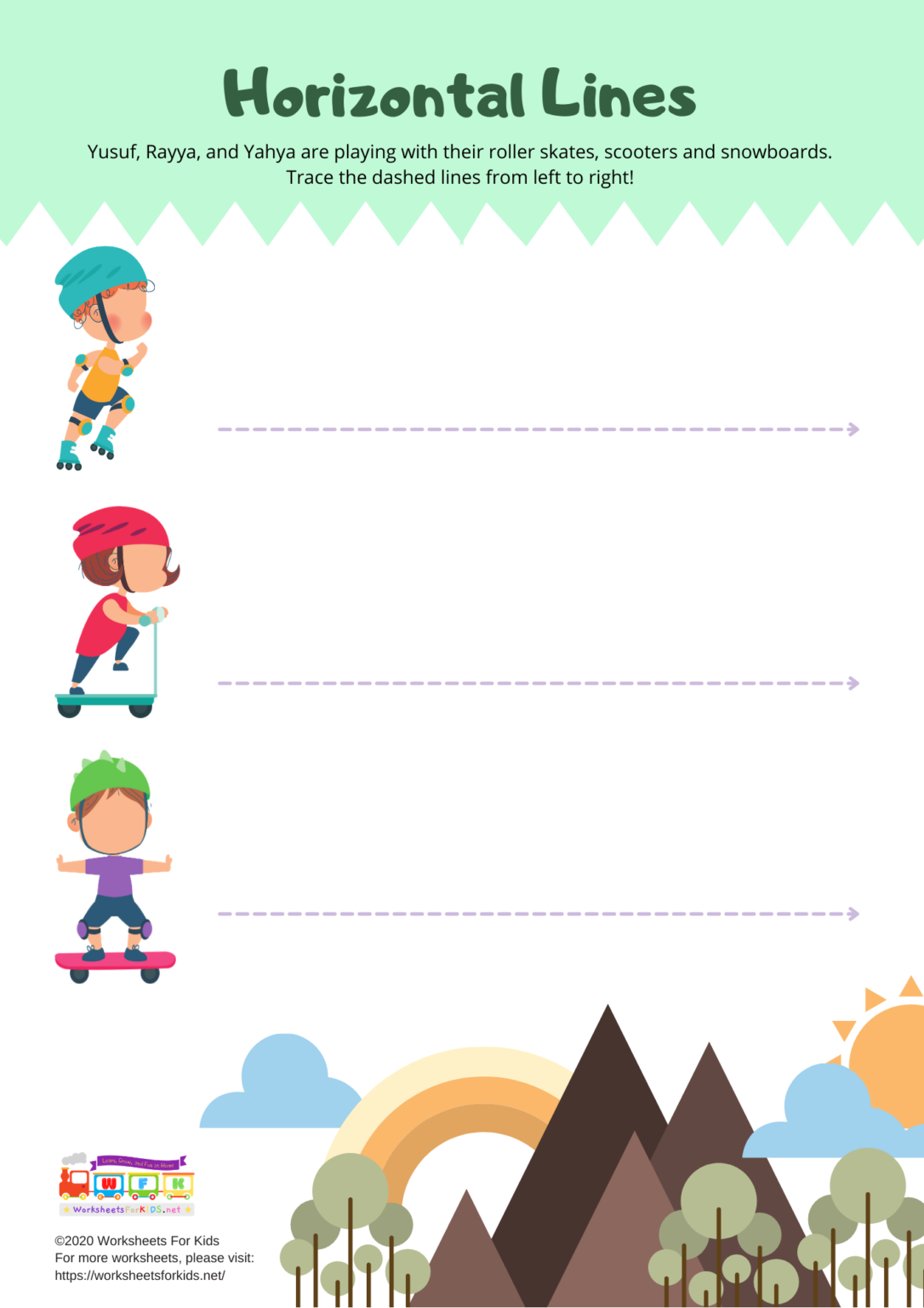 6. Tracing Lines – Horizontal (Part 3)