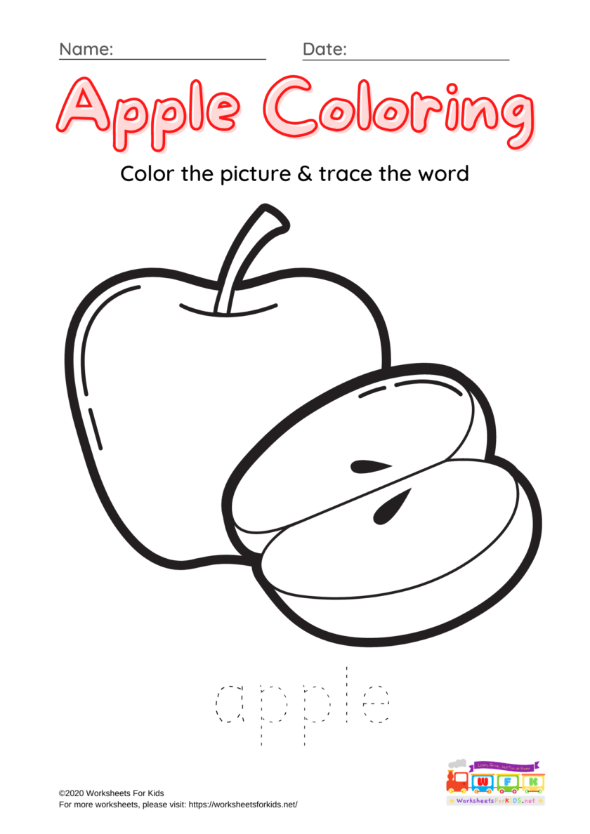 7. Coloring – Apple (Part 1)