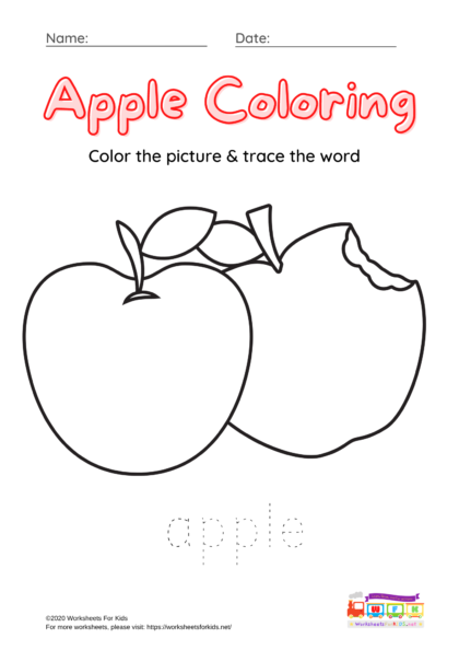 8. Coloring – Apple (Part 2)