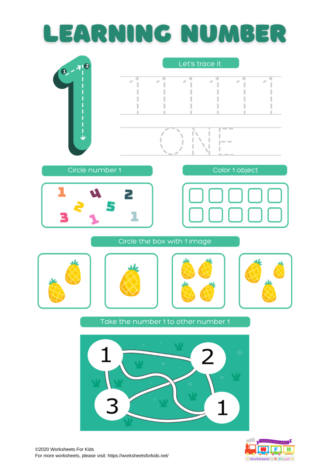11. Writing Numbers: Number 1