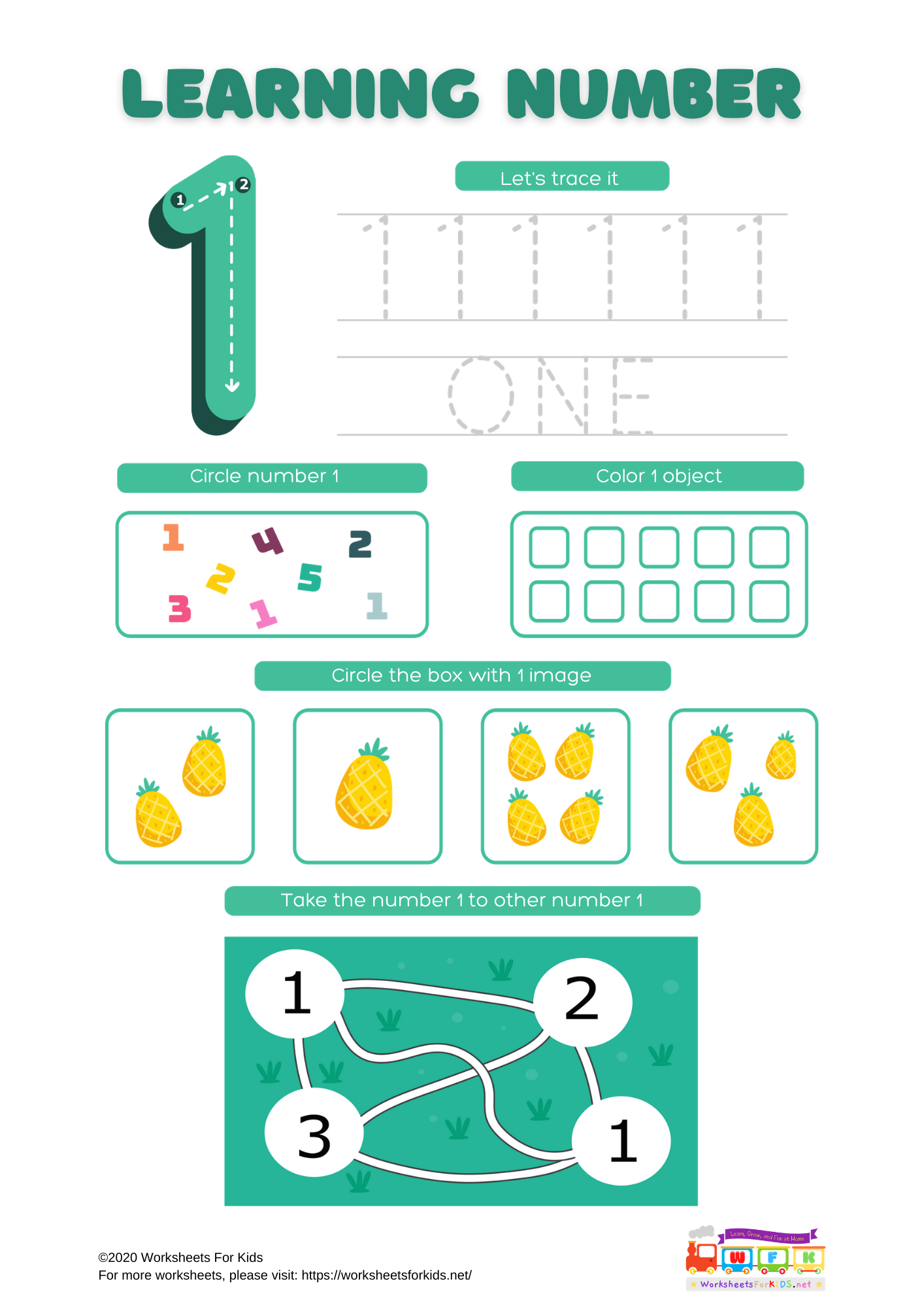 11. Writing Numbers: Number 1