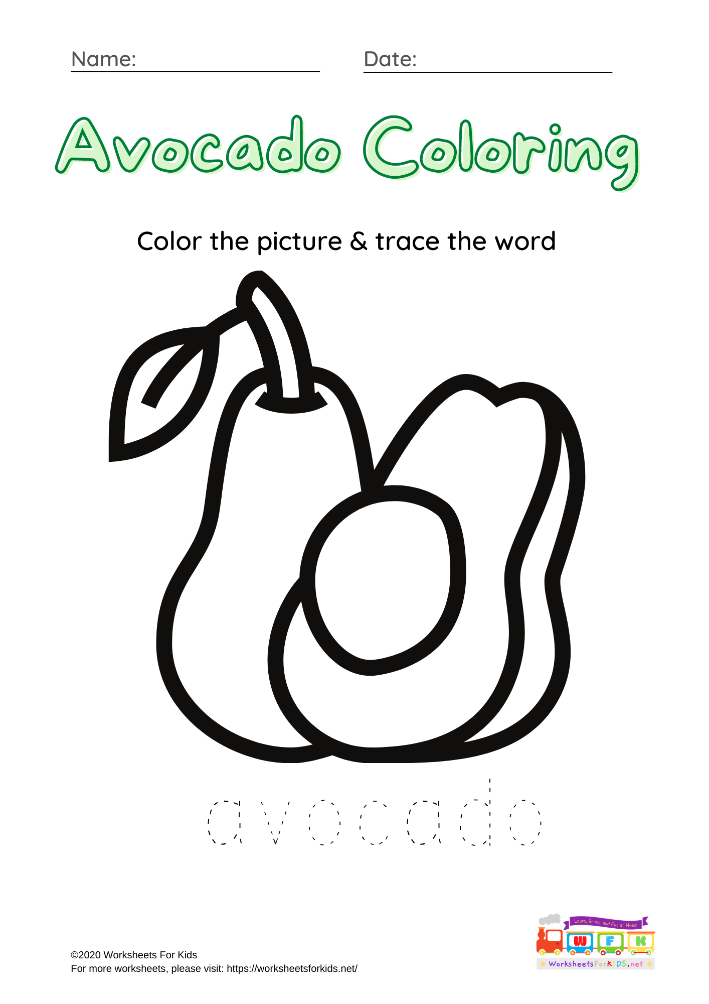 14. Coloring: Avocado