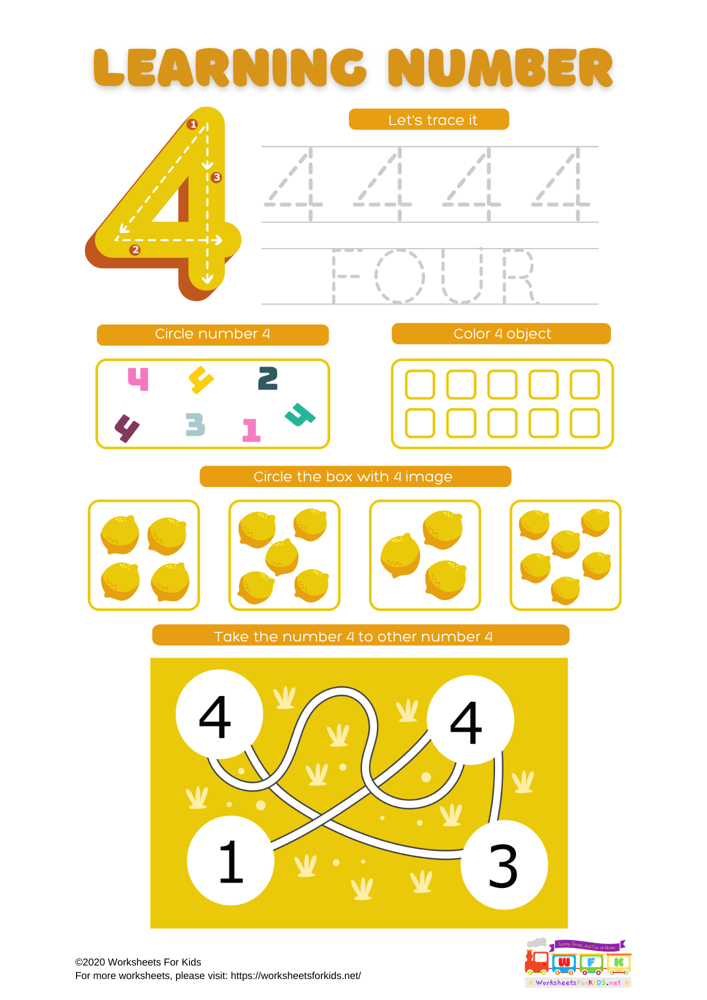 18. Writing Numbers: Number 4